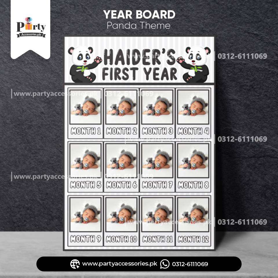 Panda Boy Theme Picture Board for Birthday Décor – PartyAccessories.pk