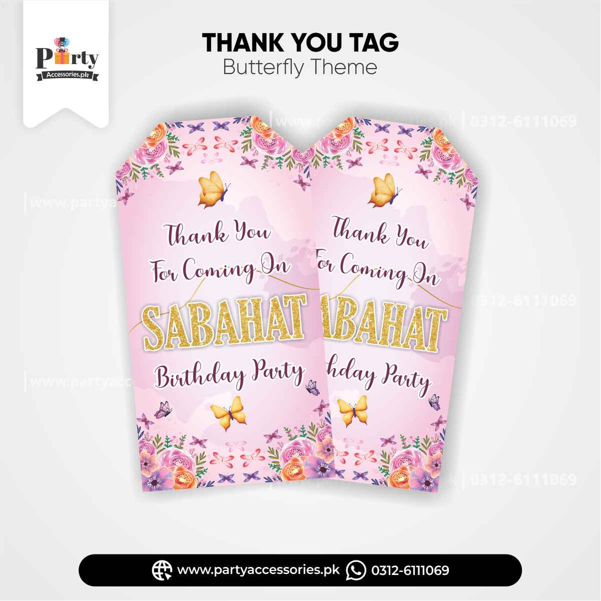Butterfly Theme Gift tags / Thank you Tags | Customized Gift tags ...