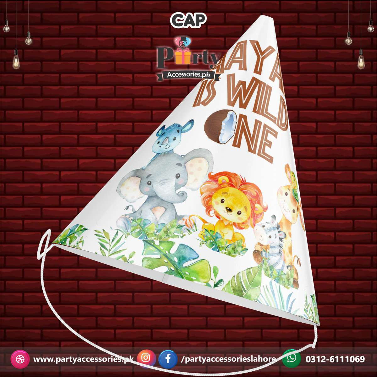 Cone Shape Caps in Wild One Theme Birthday Party | Pack of 6 – PartyAccessories.pk