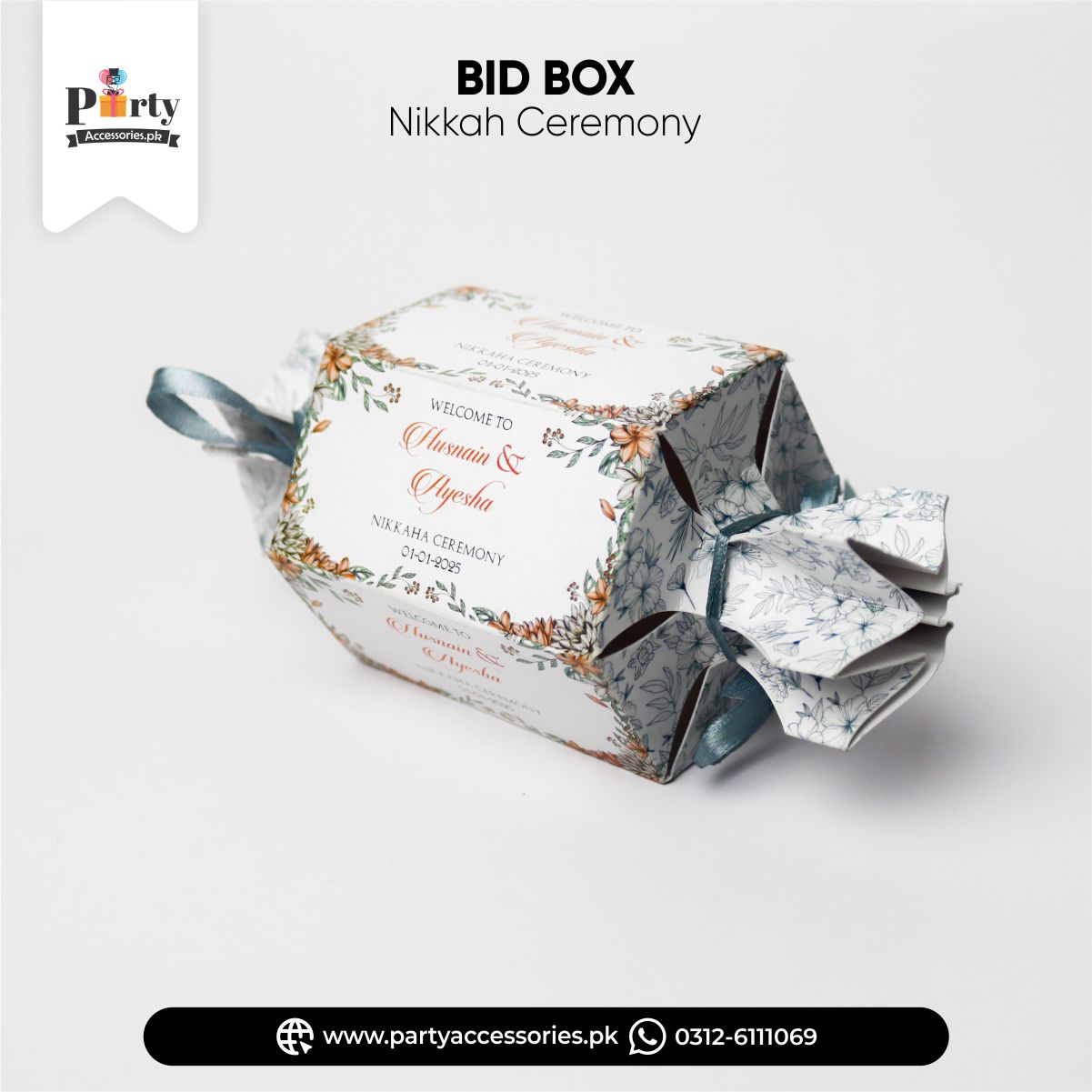 Bid Box for wedding favors | Customized Candy bidh ideas | Pack of 12 ...