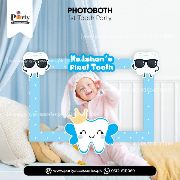 First tooth Photobooth Selfie Frame for baby Boy – PartyAccessories.pk