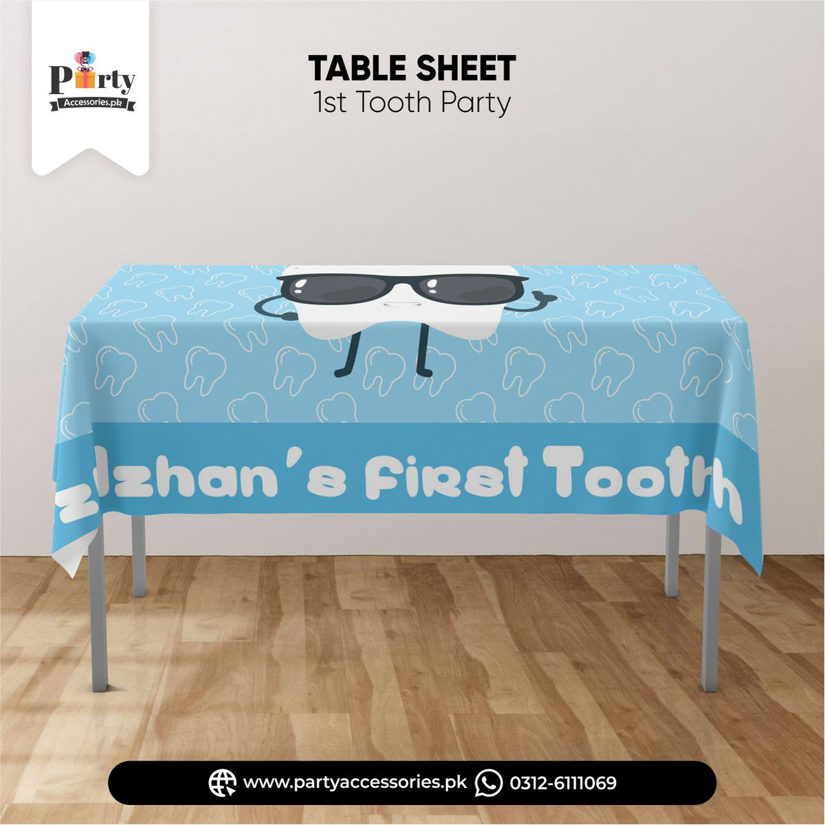 First tooth Celebration party customized table sheet for Baby Boy ...