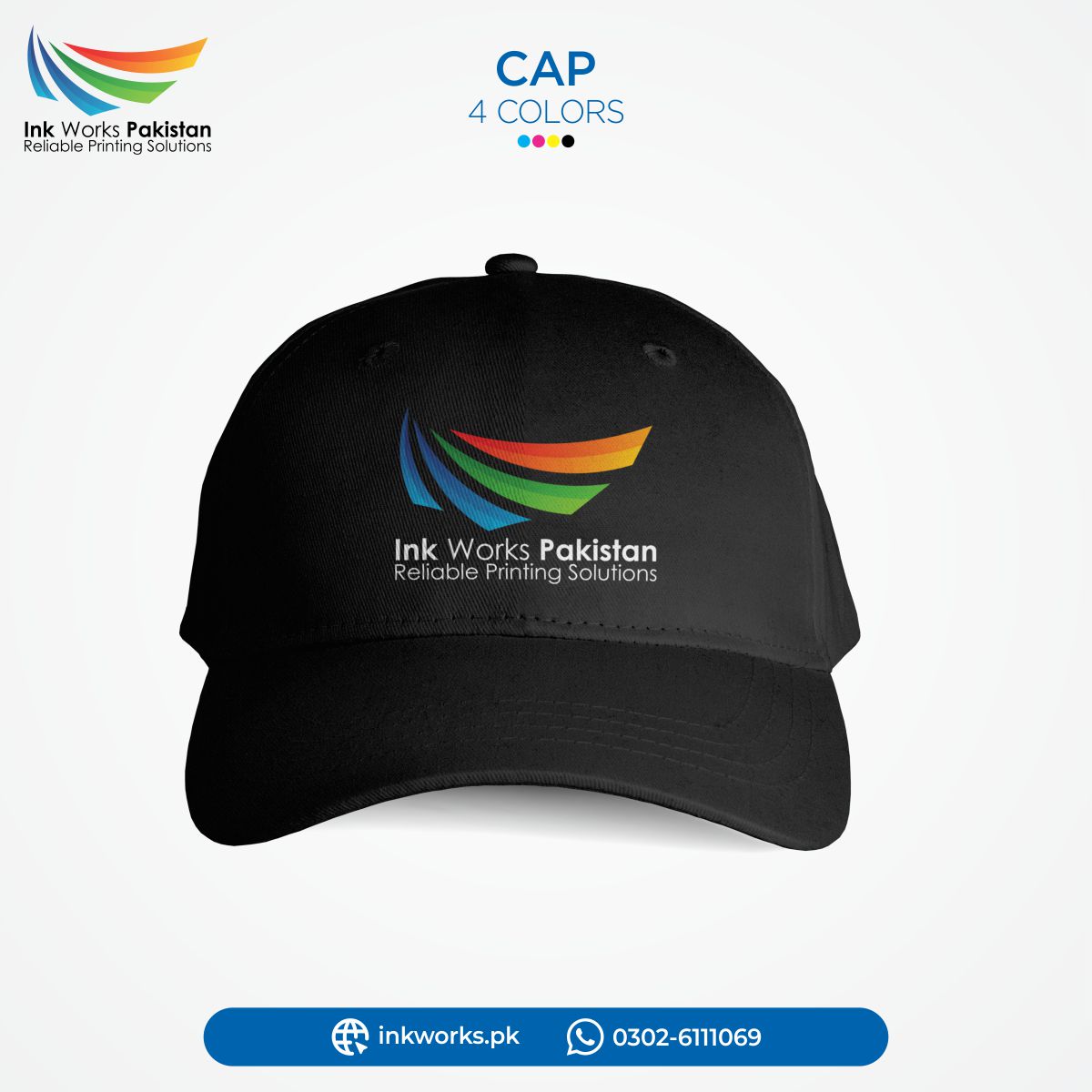 Custom Printed P Caps with Brand Name and Logo | InkWorks Pakistan ...