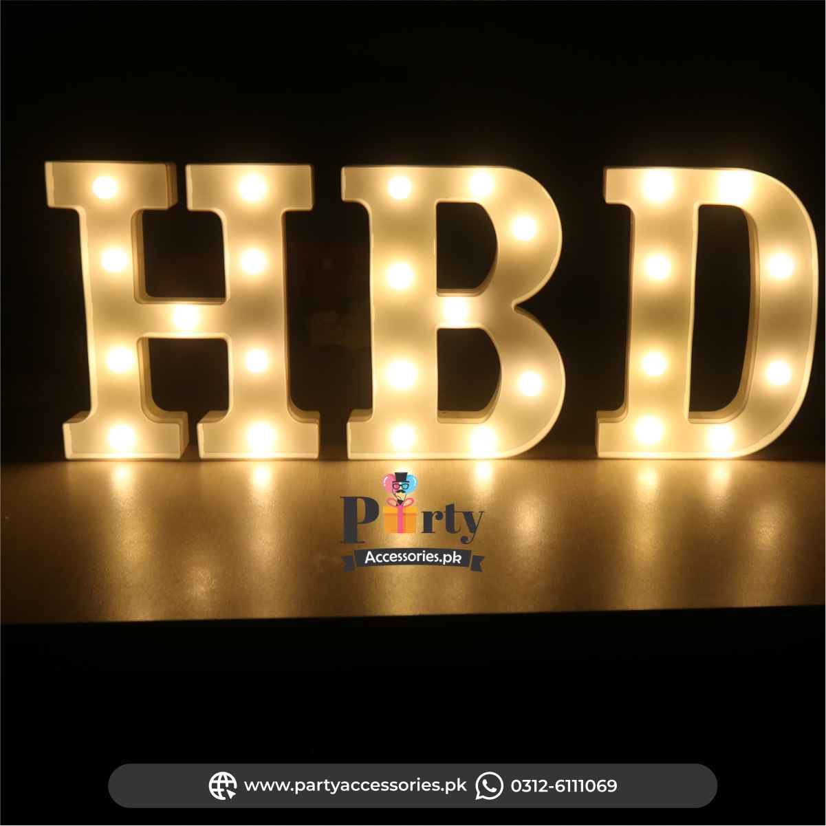 HBD LED letters | Marquee LED Alphabets HBD light up letters ...