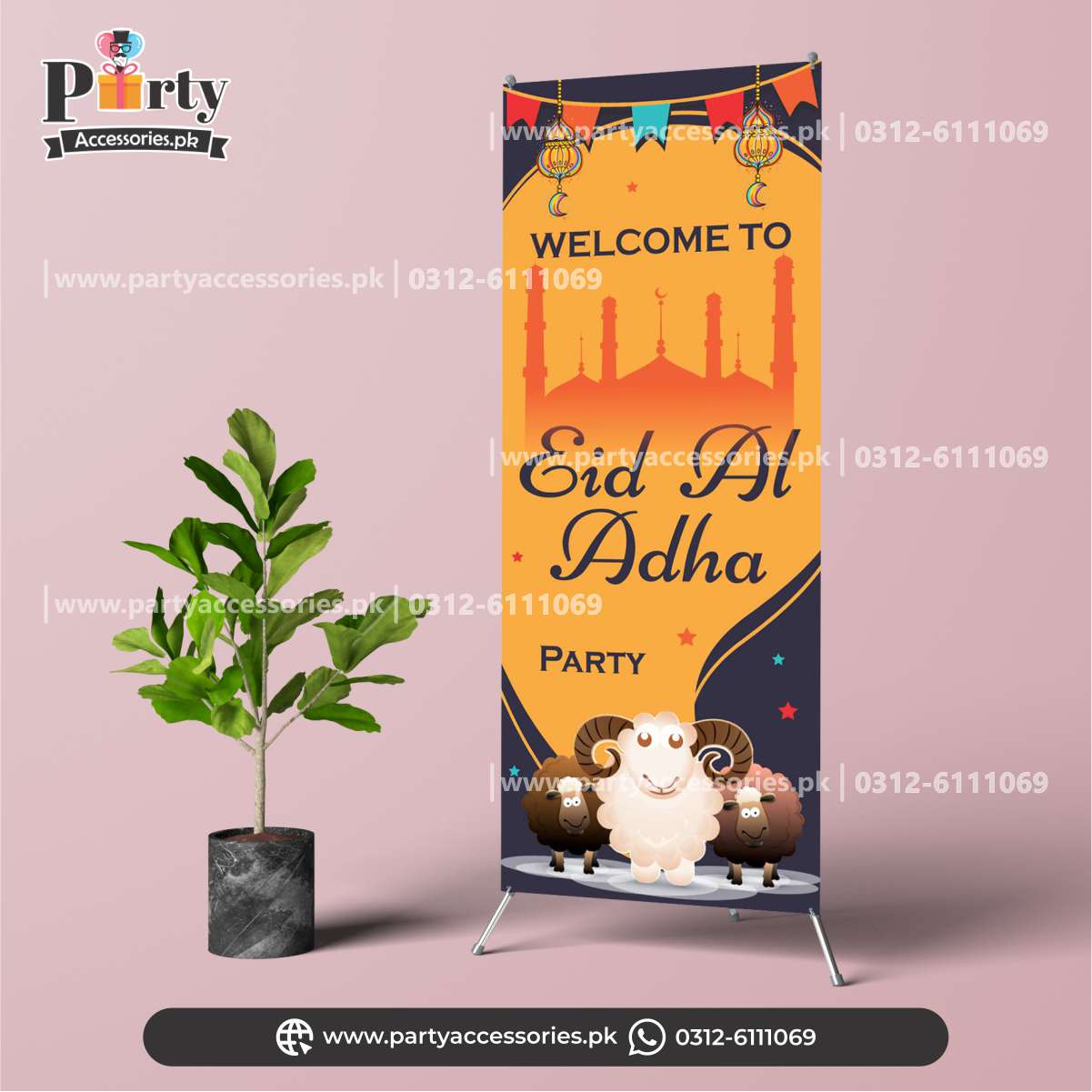 Welcome Standee for Eid al adha Celebration Party – PartyAccessories.pk