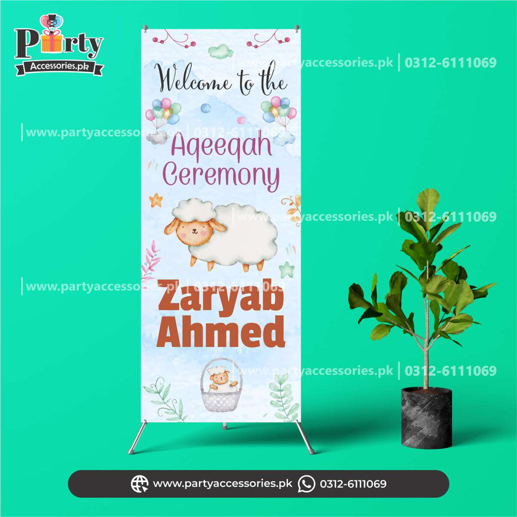 Aqeeqah decorations | Welcome Standee for Baby Boy aqiqah Party ...