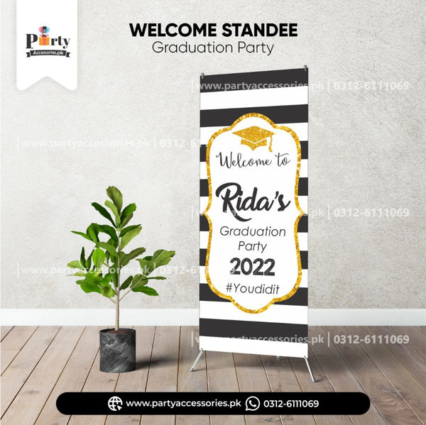 Graduation party ideas welcome sign | customized welcome standee ...