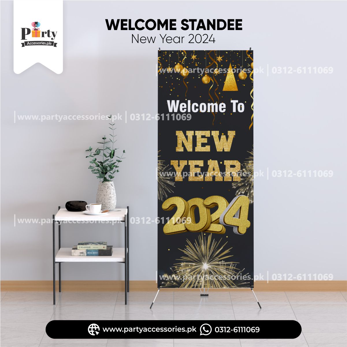 New year party decoration welcome standee – PartyAccessories.pk