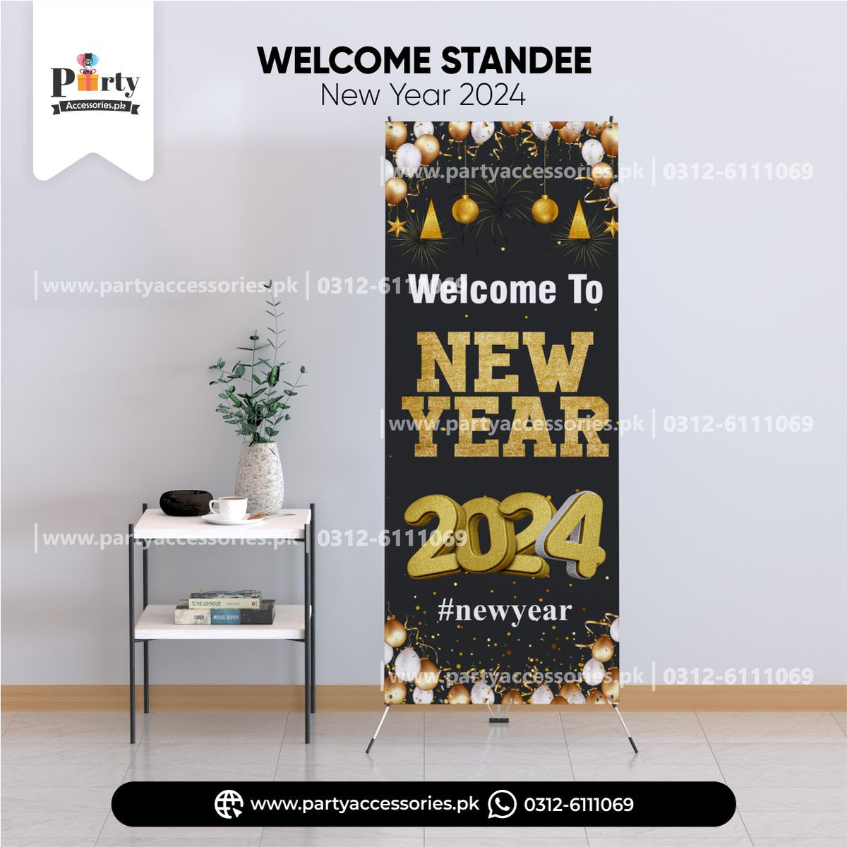 New year party decoration welcome standee – PartyAccessories.pk
