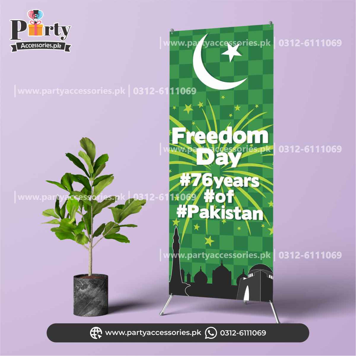Customized 14 August Pakistan independence day Welcome Standee with yo ...