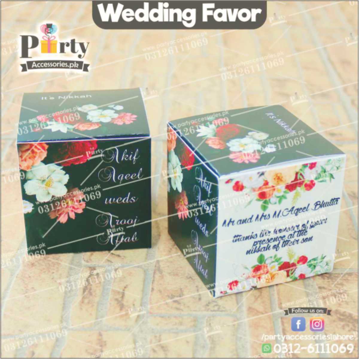 Bid boxes | customized wedding favors in cube form | Pack of 12 ...