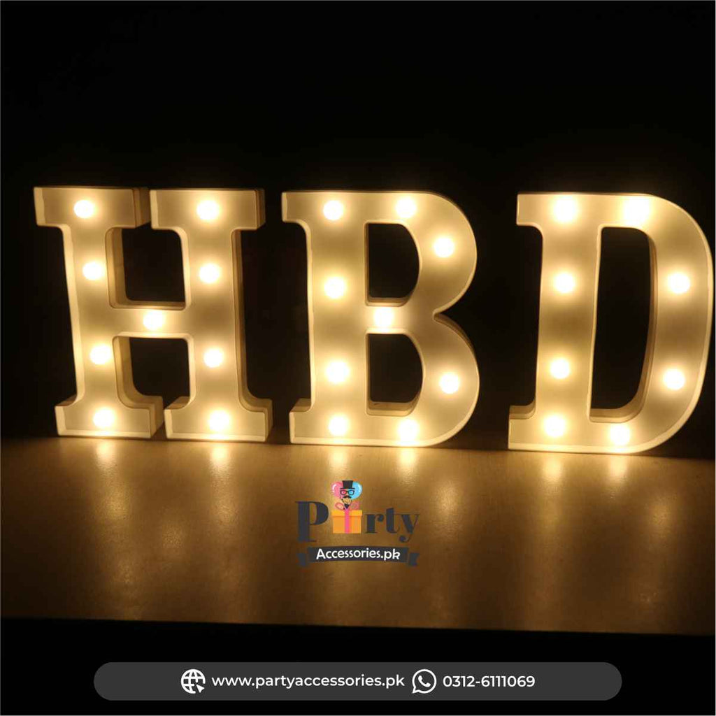 HBD LED letters | Marquee LED Alphabets HBD light up letters ...