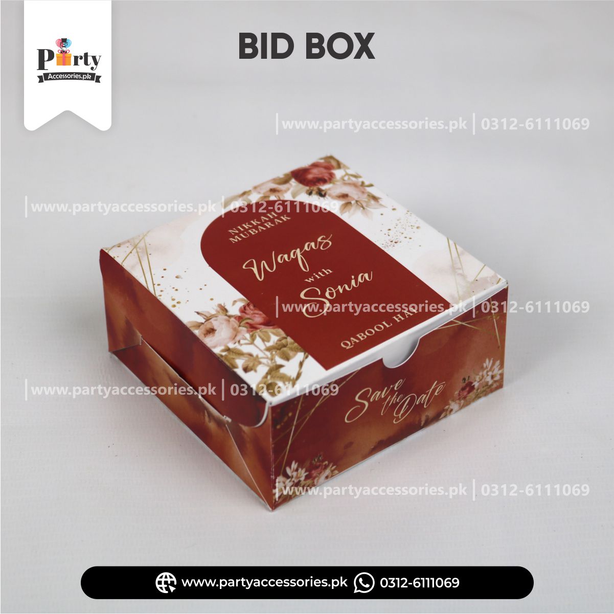 Bidh boxes | customized wedding favors 4x4 methai boxes | Pack of 12 ...