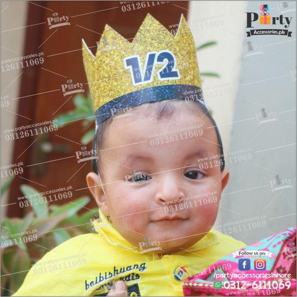Half birthday theme decorations Crown Cap for Boy – PartyAccessories.pk
