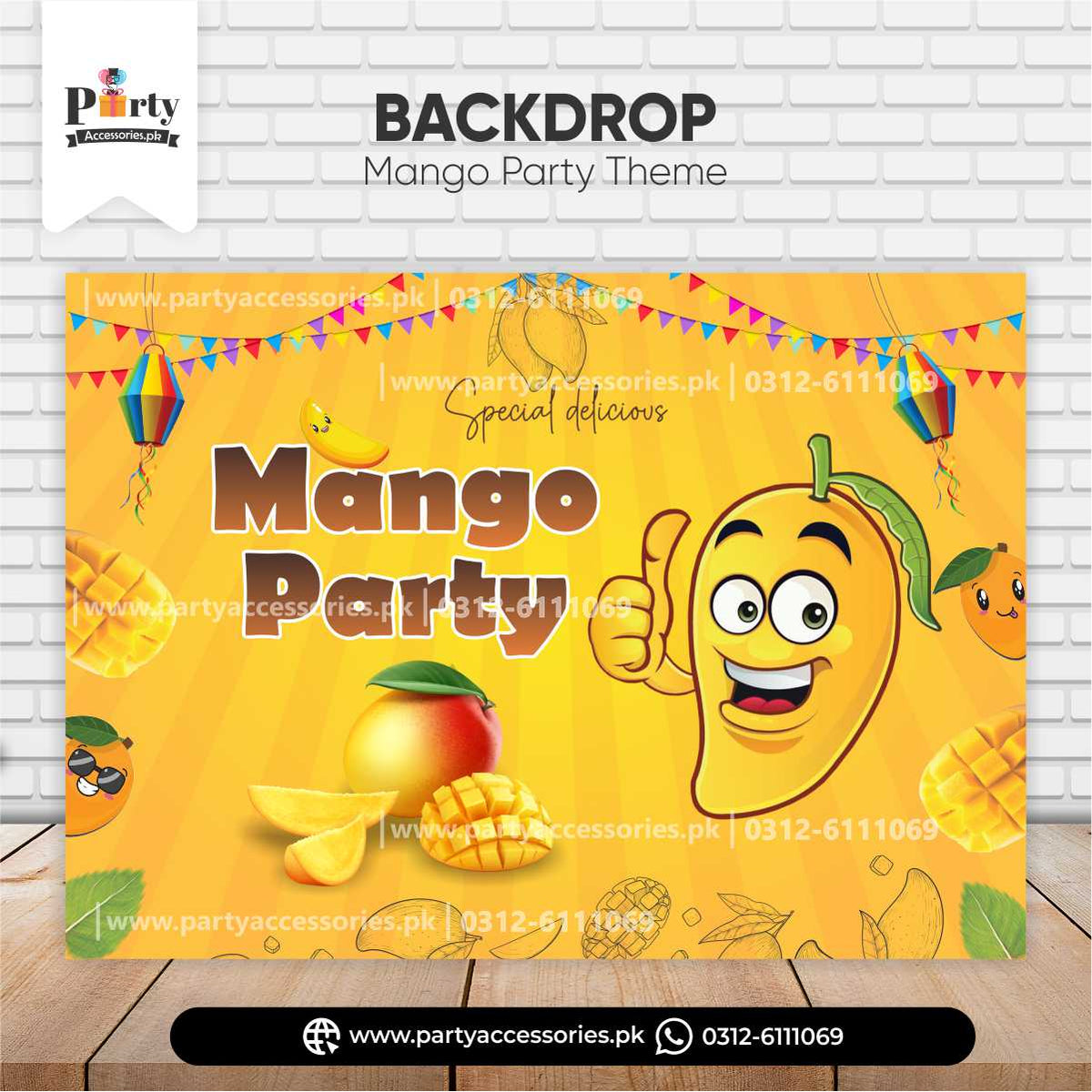 Mango Theme Backdrop | Personalized Party and Event Decoration ...