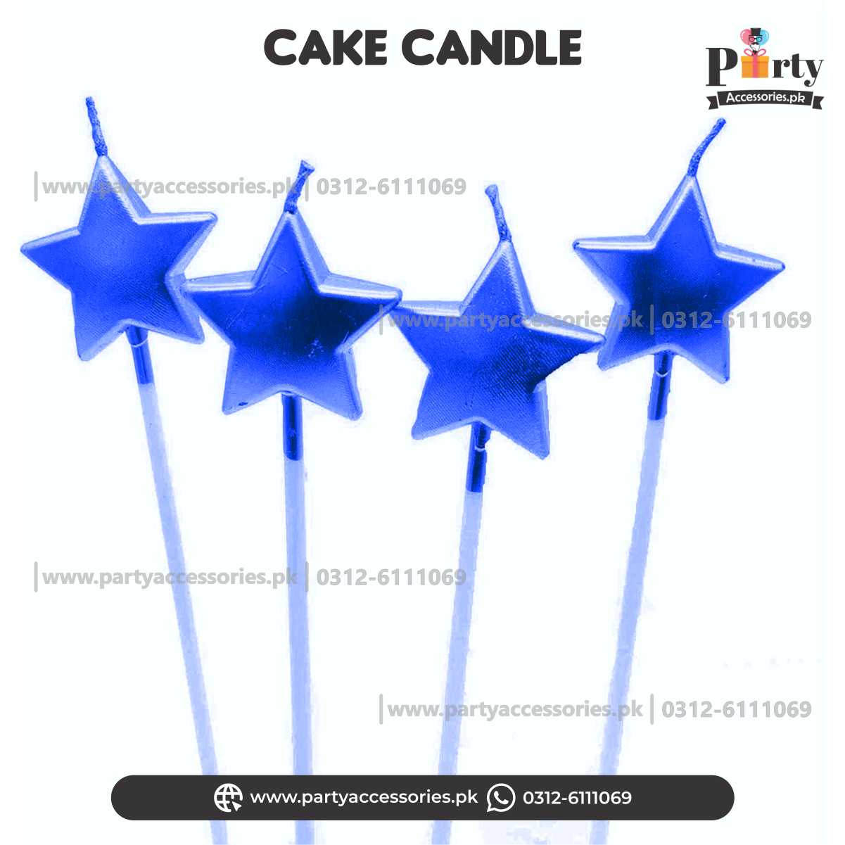 Cake topper Candles in star shape | Pack of 4 – PartyAccessories.pk