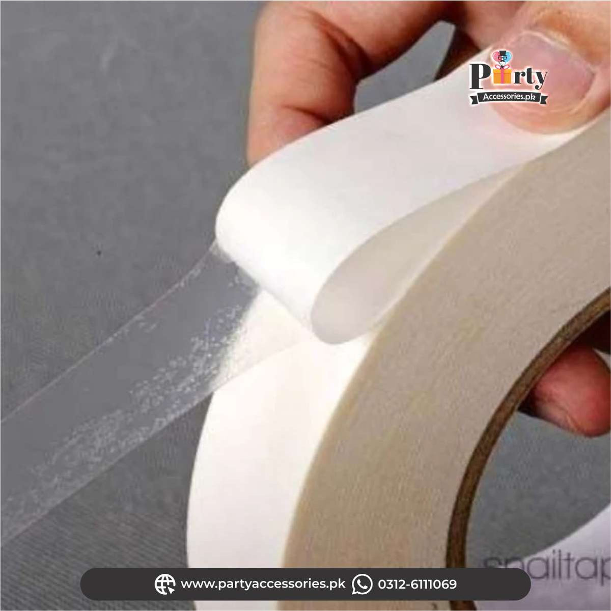 Double sided tissue paper tape 0.5 inch wide self adhesive ...