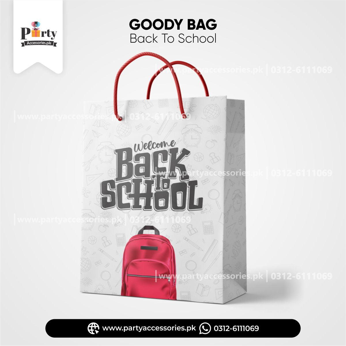 Back to school party Customized goody bags | Pack of 6 ...
