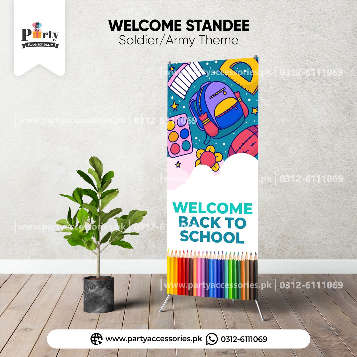 Welcome Standee for back to school theme Party – PartyAccessories.pk