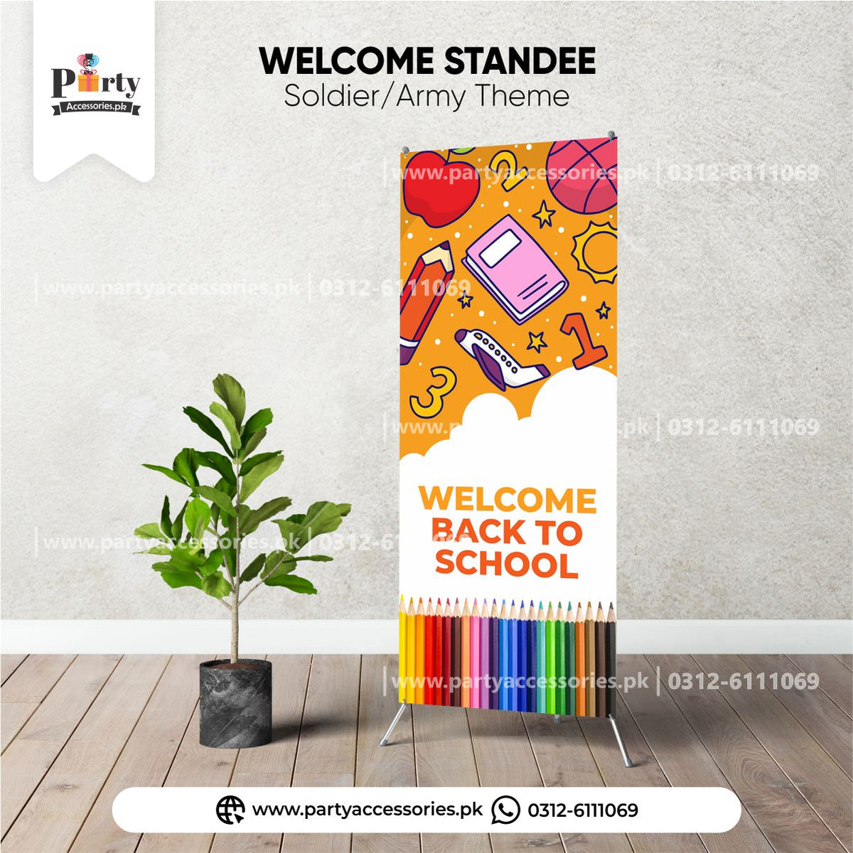 Welcome Standee for back to school theme Party – PartyAccessories.pk