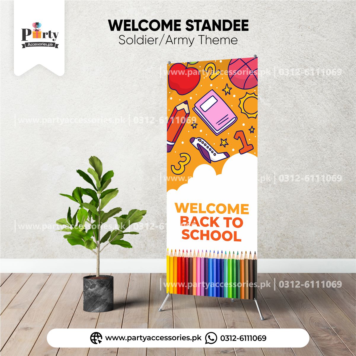Welcome Standee for back to school theme Party – PartyAccessories.pk