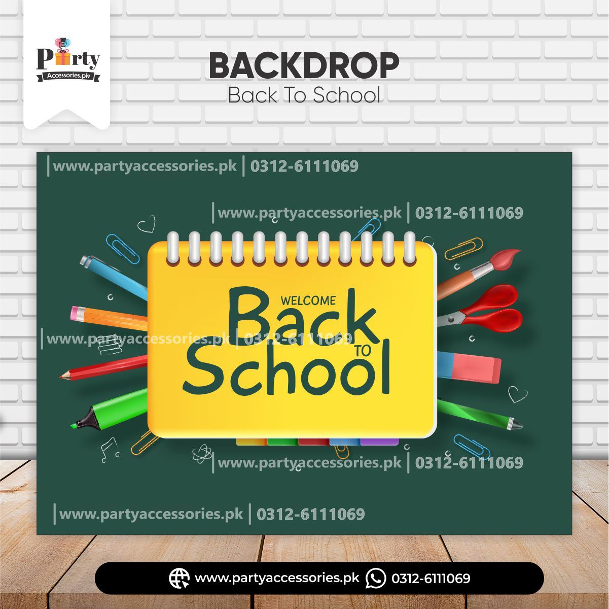 Back to school Theme Customized Backdrop – PartyAccessories.pk