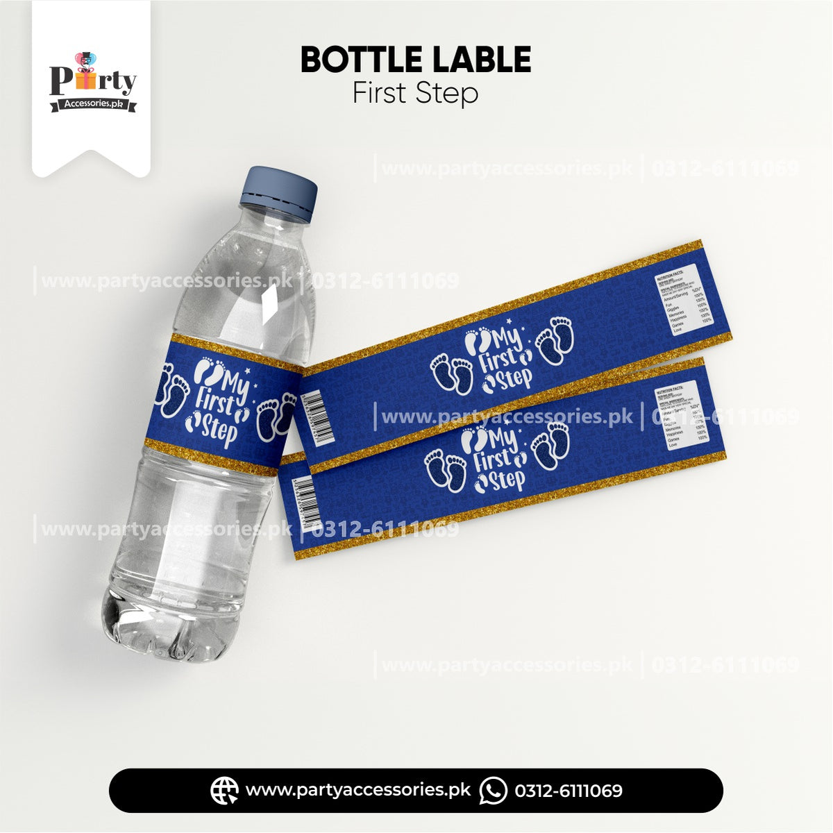 First step Customized bottle label wraps – PartyAccessories.pk