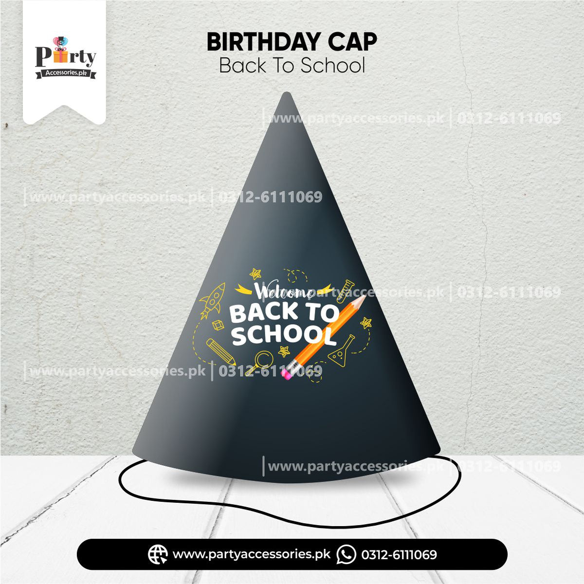 Back to school Customized caps (pack of 6 pcs) – PartyAccessories.pk