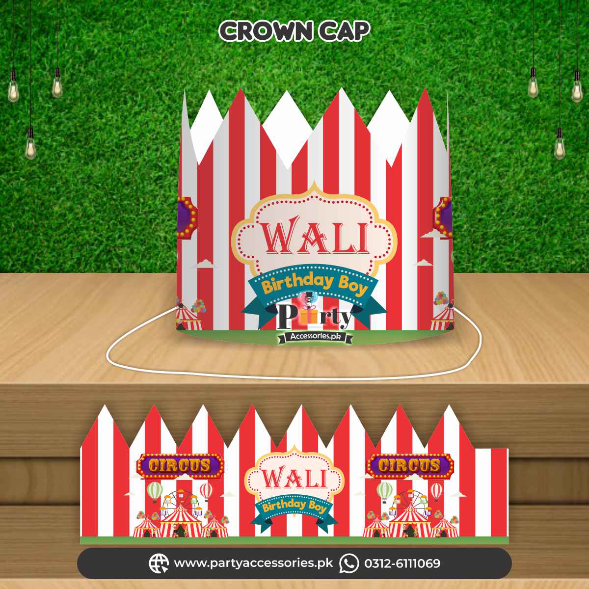Circus carnival theme crown cap for birthday boy – PartyAccessories.pk