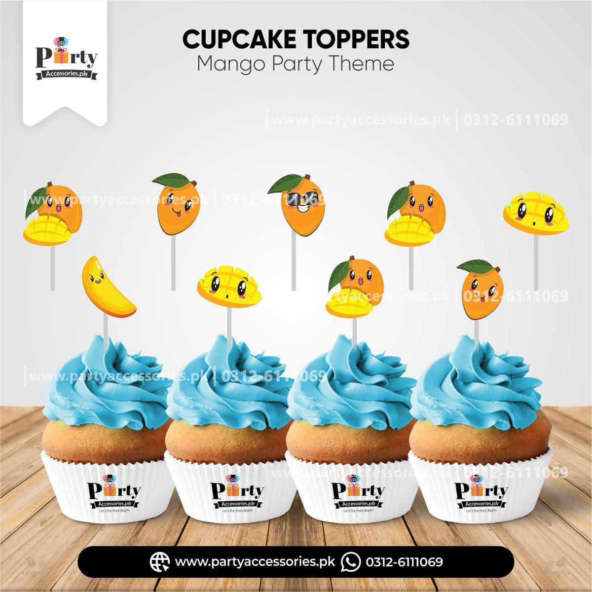 Mango Theme Cupcake Toppers | Custom Fairy Tale Party Decorations ...
