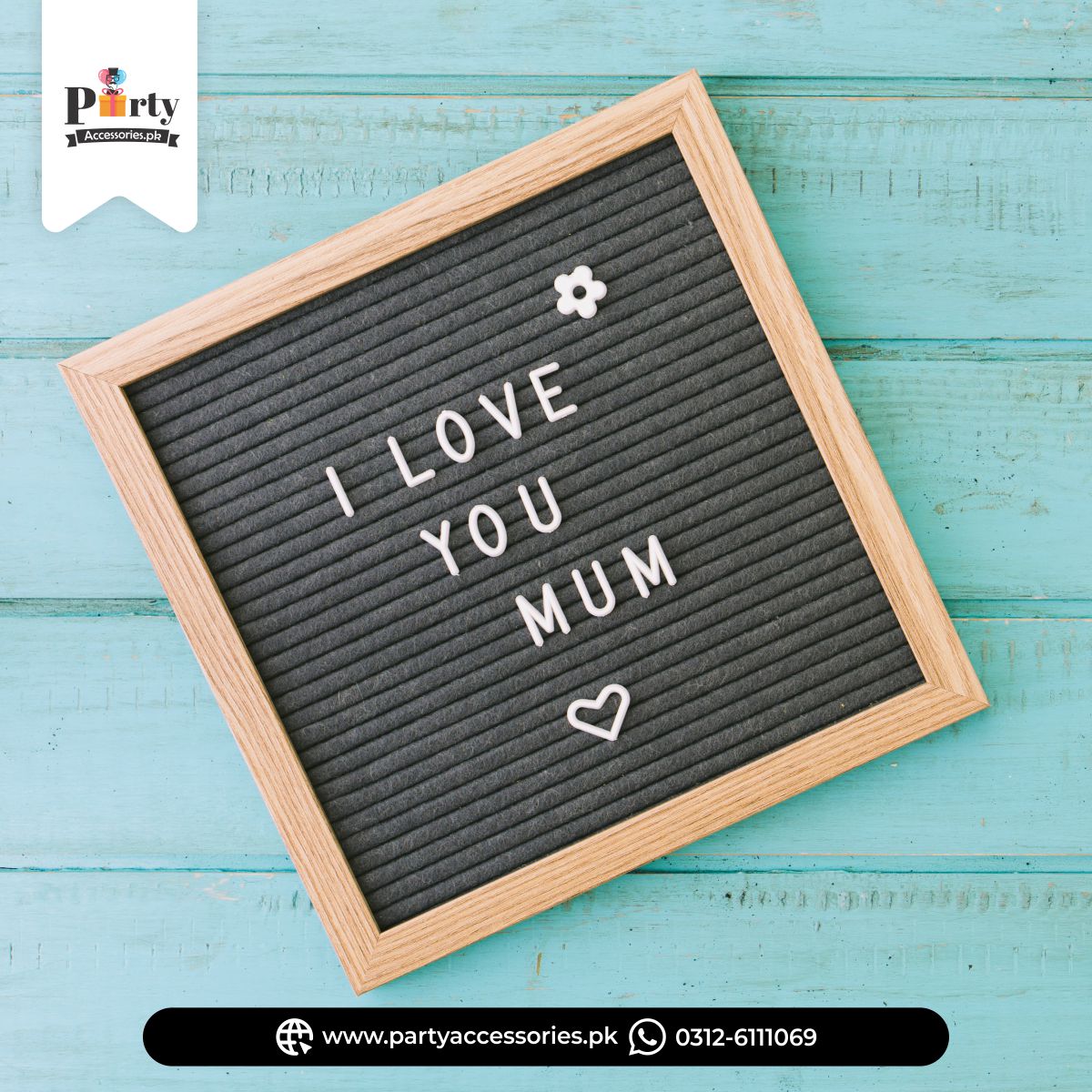 Felt Board | Letter message alphabet board wooden DIY – PartyAccessories.pk