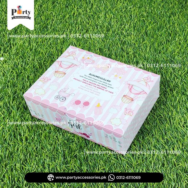 Personalized "It's a Girl" Sweet Boxes | Pack of 6 – PartyAccessories.pk