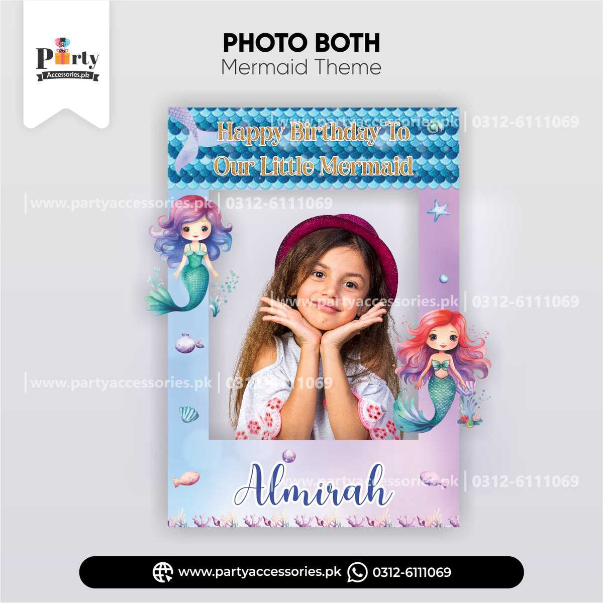 Mermaid Photo Booth Frame: 5-Star Birthday Party Decor ...
