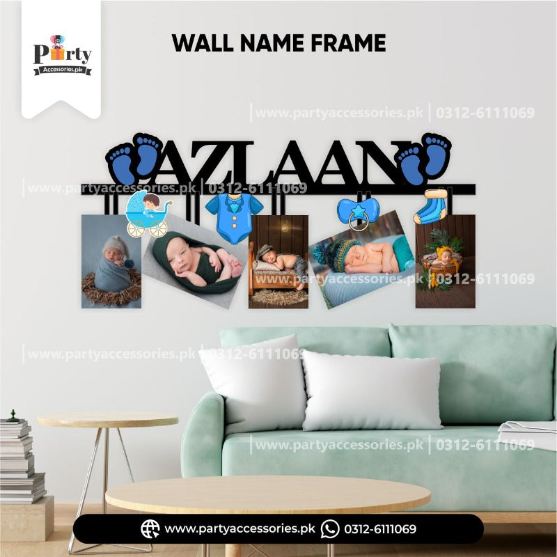 Welcome baby celebration ideas customized name wall frame for baby boy ...