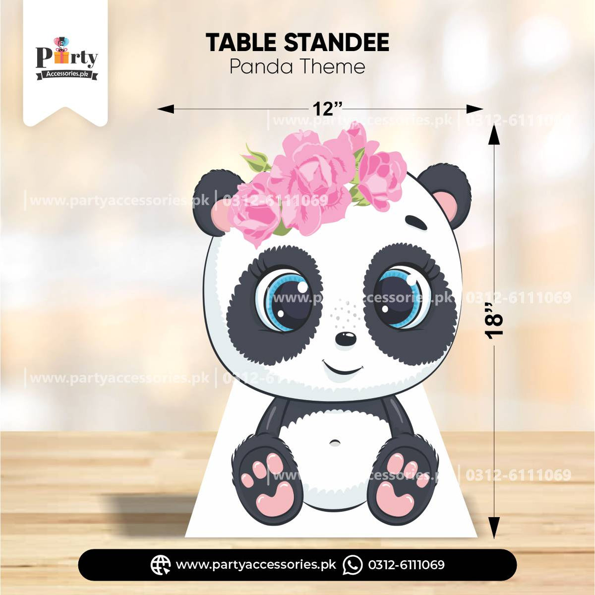 Panda Girl Standing Cutouts - Birthday Party Decorations ...