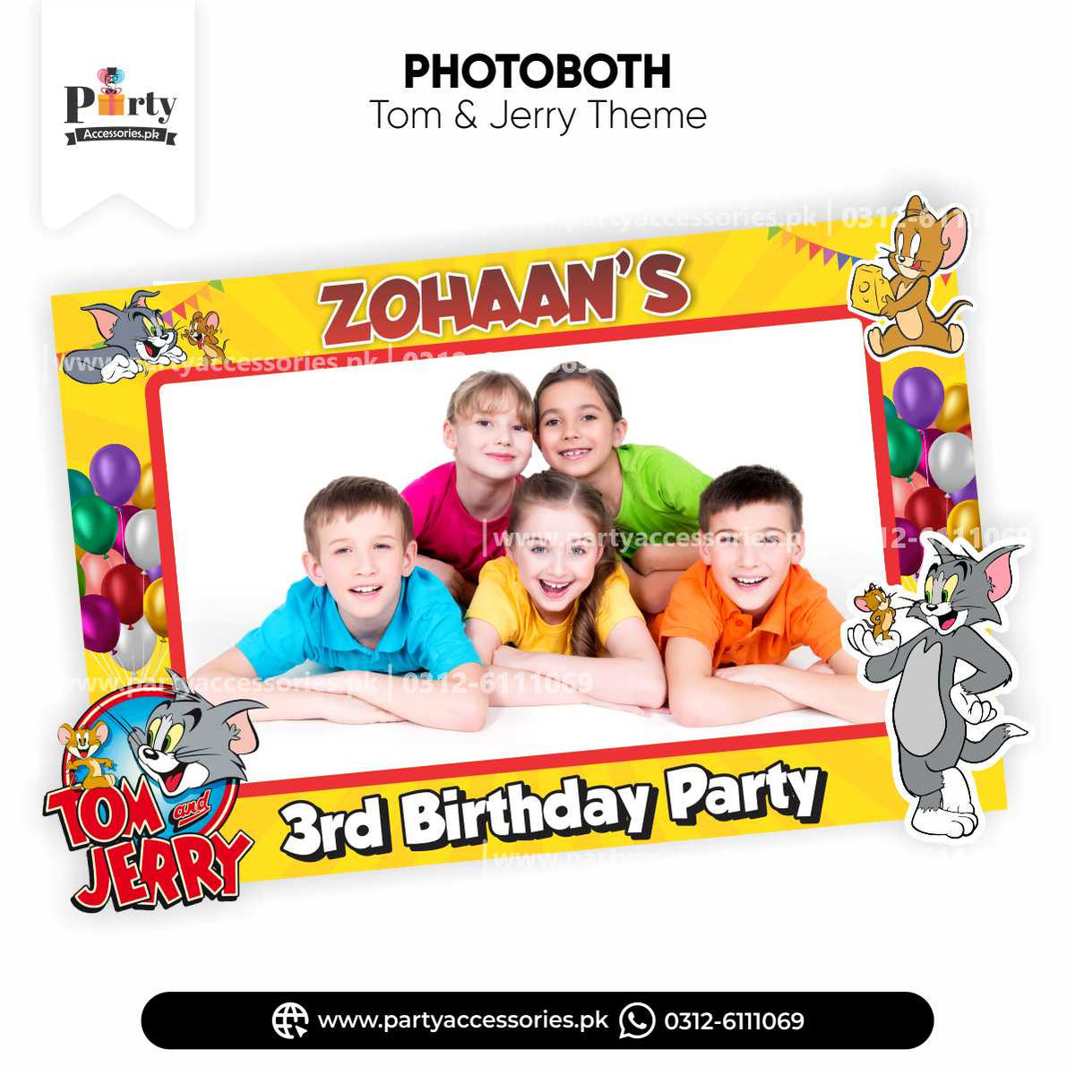 Tom & Jerry theme decoration | Customized selfie frame ...