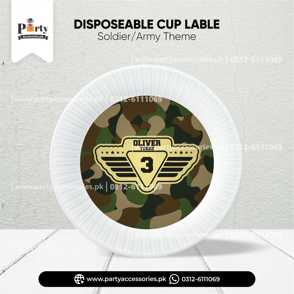 Army Soldiers theme party | Customized disposable Paper Plates ...
