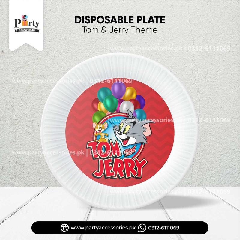 Tom and Jerry theme table decorations disposable plates ...