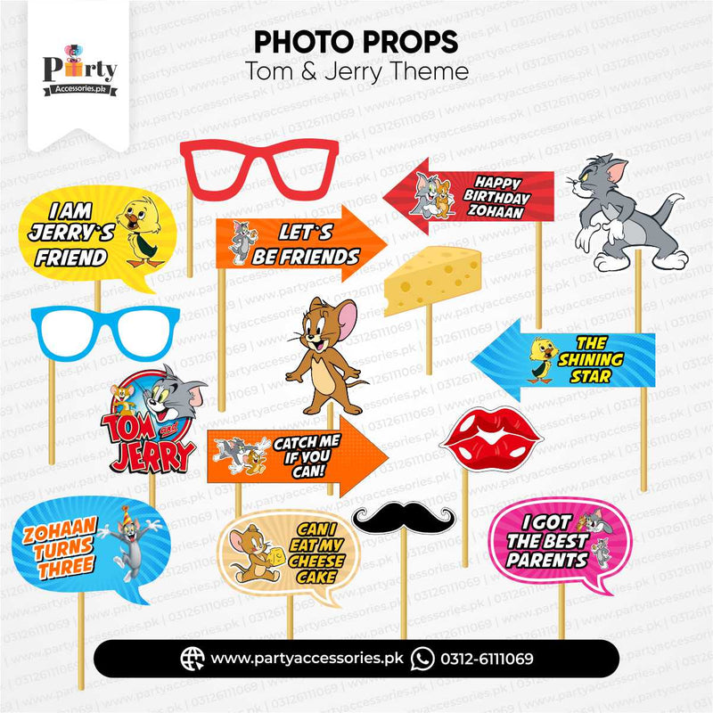 Tom and Jerry theme birthday party decorations | Customized props set ...