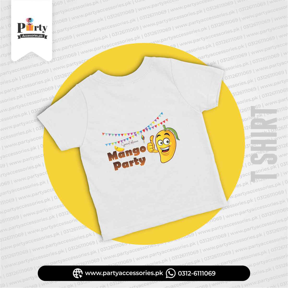 Mango Theme Custom Kids T-Shirt | Personalized Tropical Party Apparel ...
