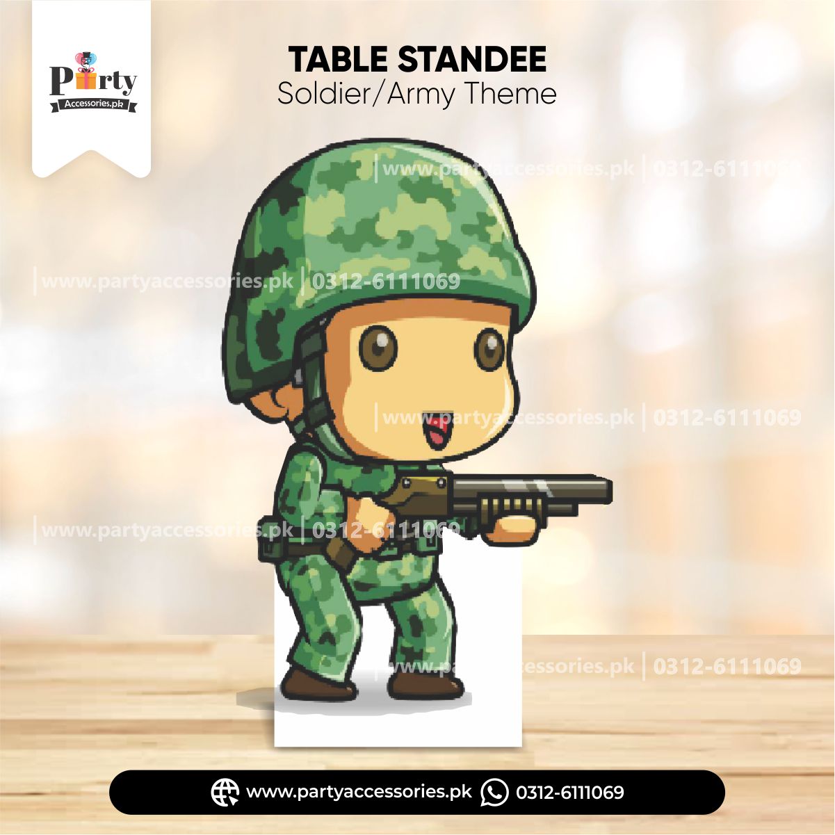Army general theme birthday Customized standing cutouts ...