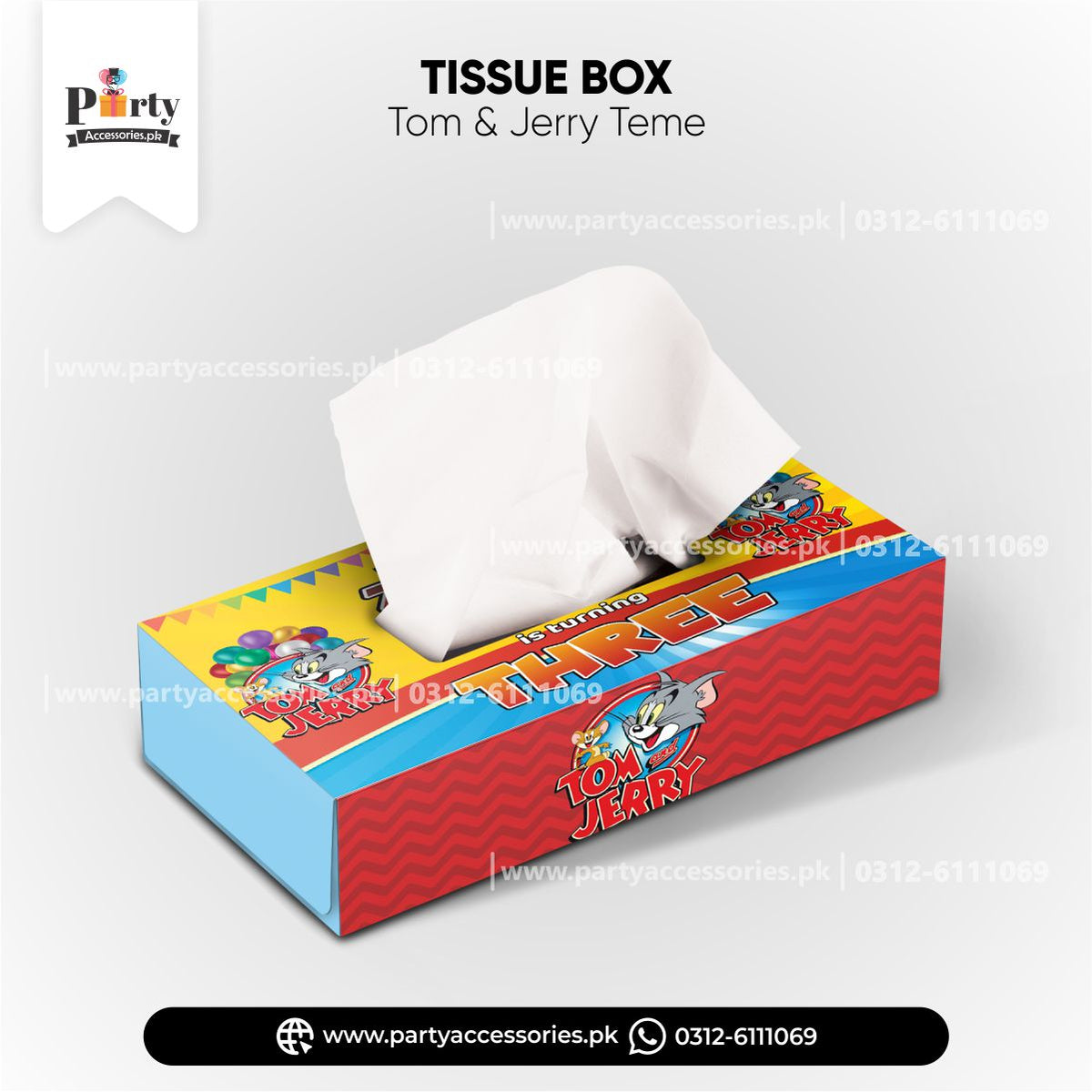 Tom & Jerry theme table decorations | Customized Tissue Box cover ...