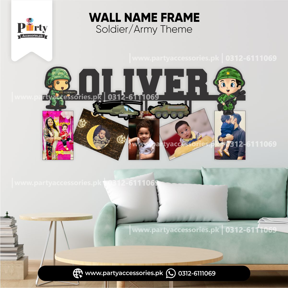 Generals Army soldier theme Customized wall NAME frame ...