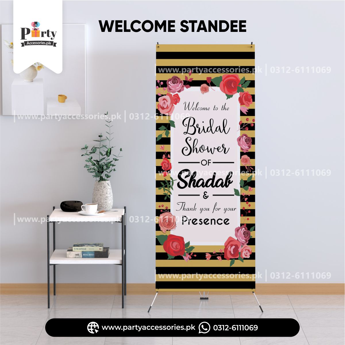 Customized Welcome Standee for bridal shower – PartyAccessories.pk