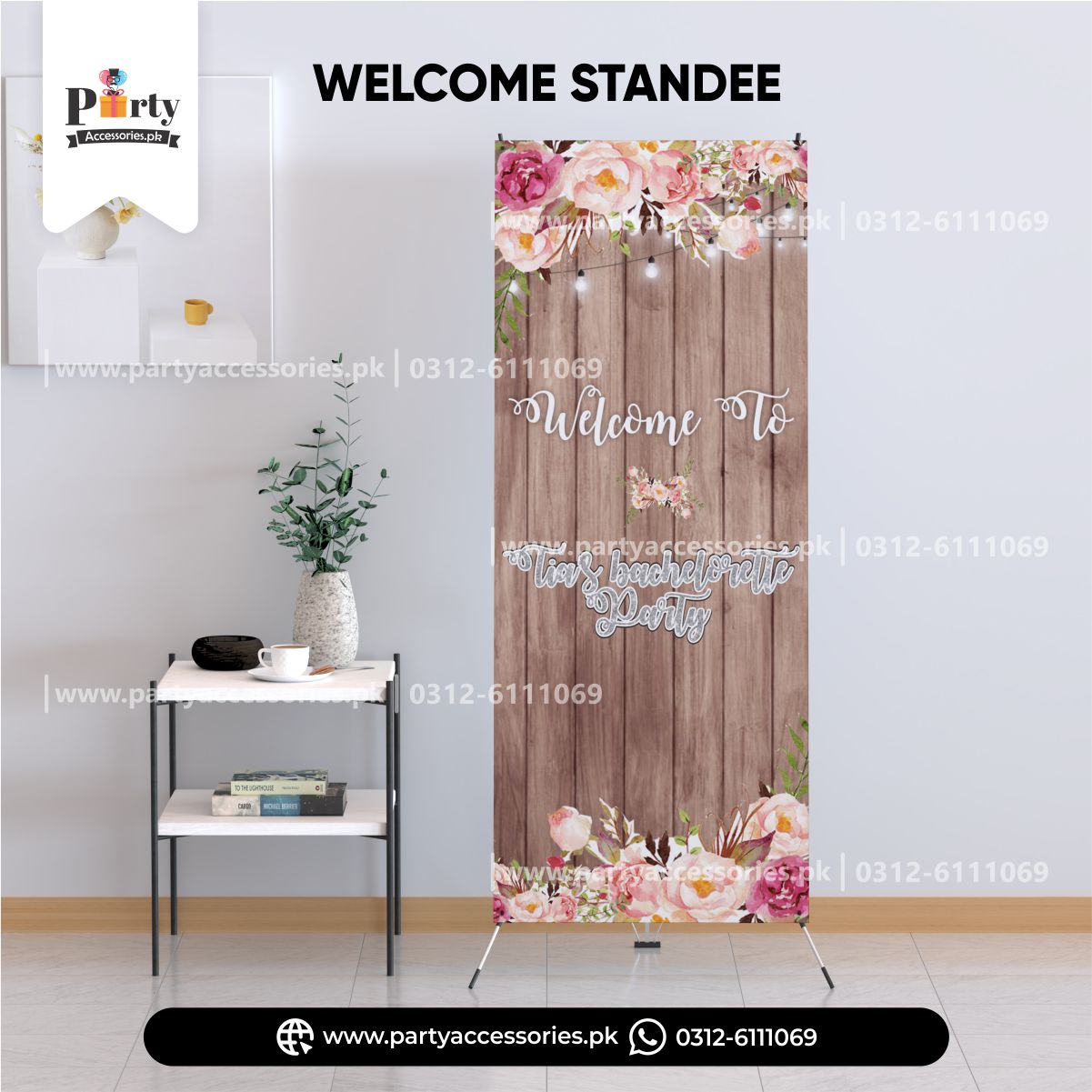 Customized Welcome Standee for bridal shower – PartyAccessories.pk
