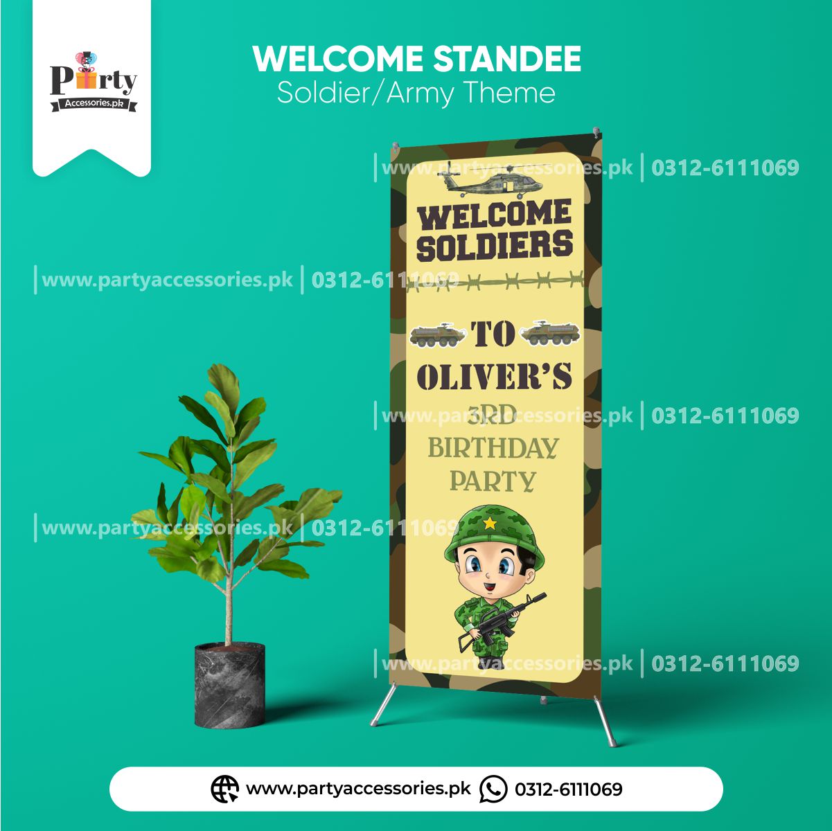 The Army Soldiers theme party | Customized Welcome Standee ...