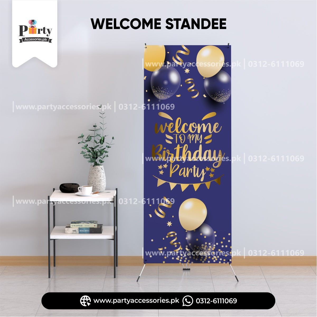 Happy birthday party decoration welcome standee – PartyAccessories.pk