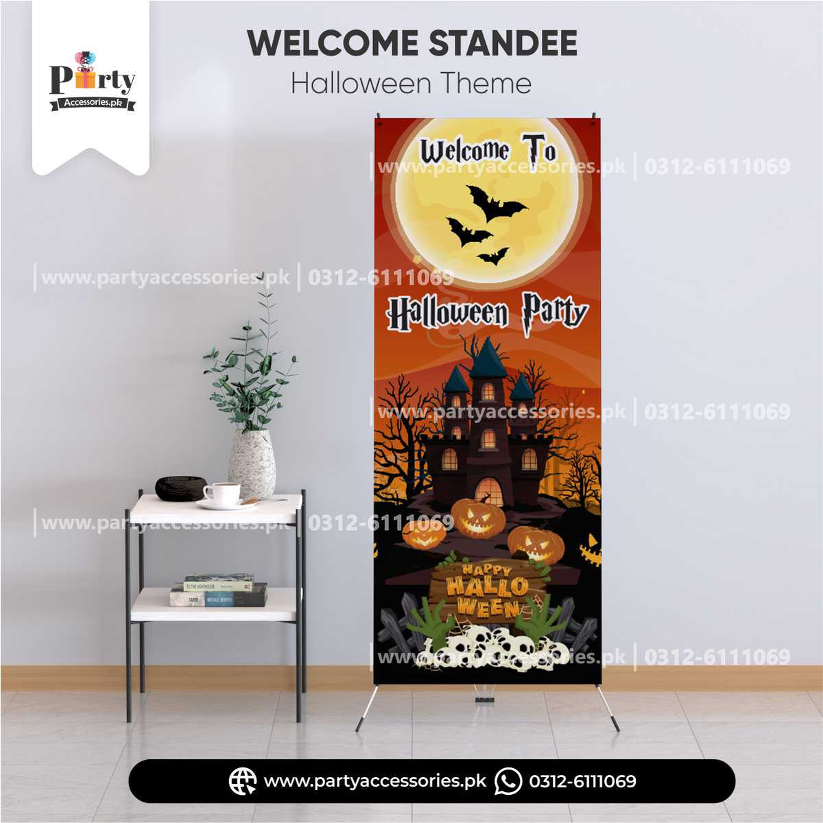 Halloween Welcome Standee: 3-in-1 Customizable Party Greeter ...
