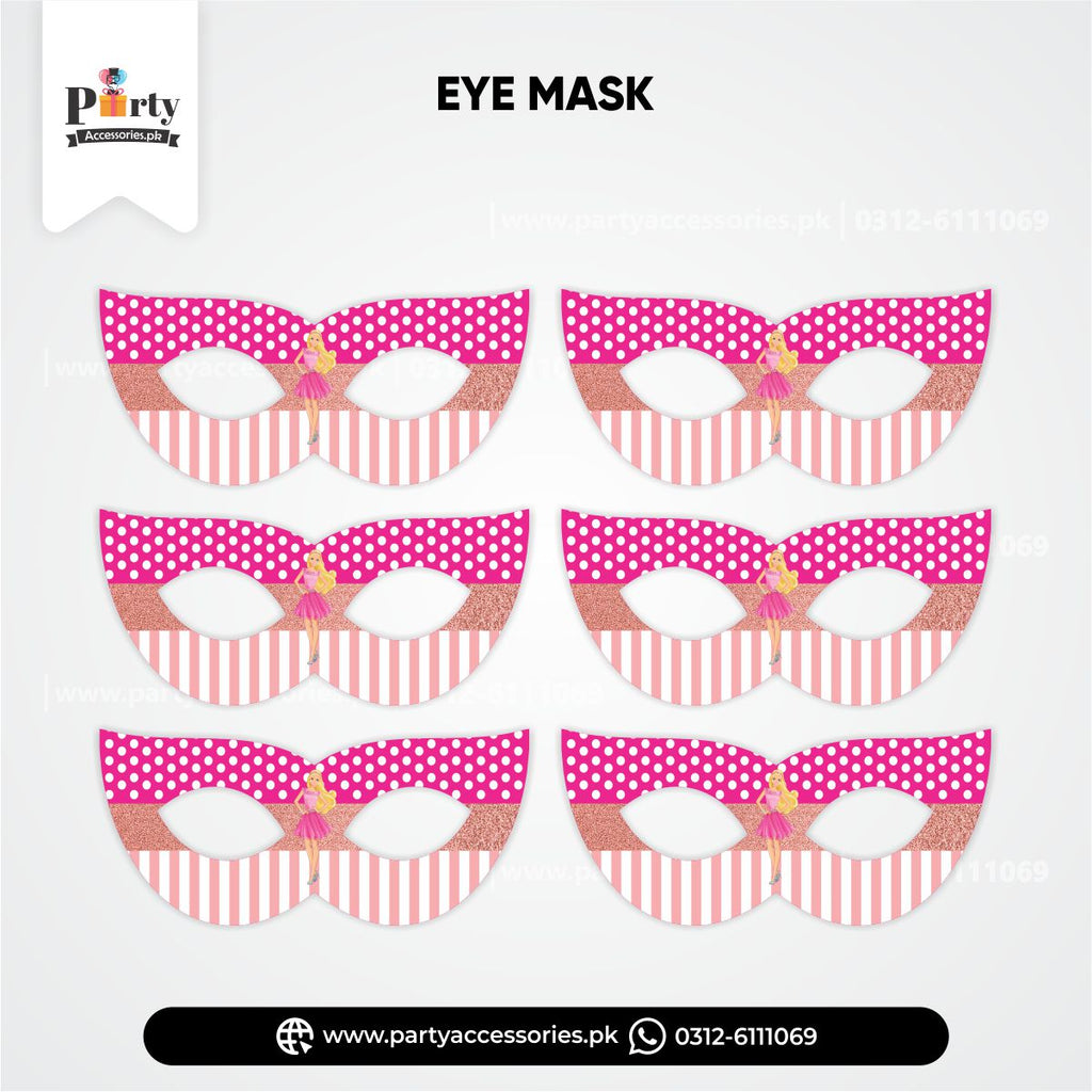Barbie birthday theme party eye face masks – PartyAccessories.pk