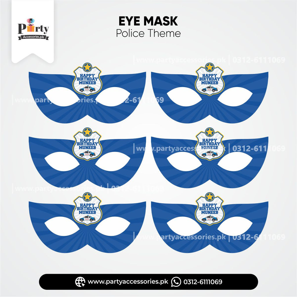 Policman birthday theme party eye / face masks – PartyAccessories.pk